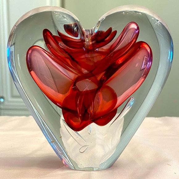 Marian Pyrcak | Art | Marian Pyrcak Mp Poland Glass Heart Paperweight ...
